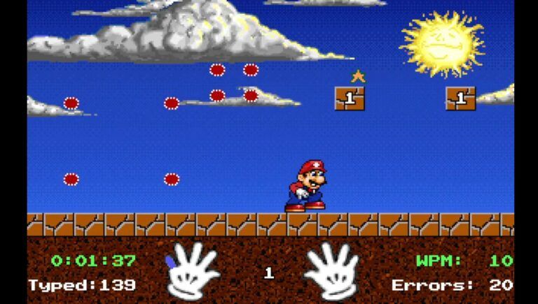 Play Mario Teaches Typing online in your browser - Ms-DOS games